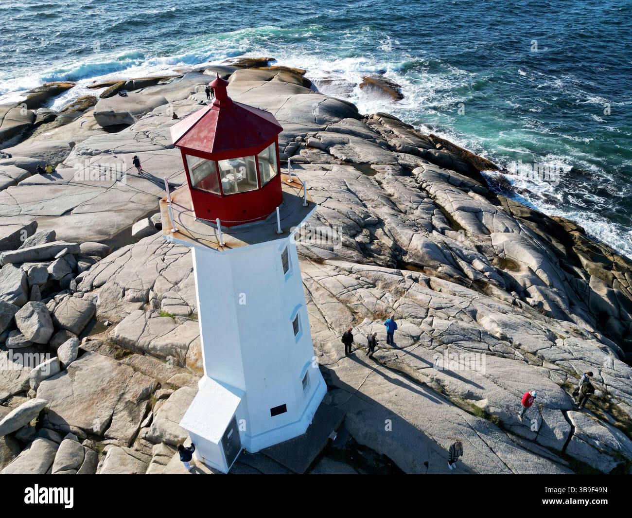 View from above the lighthouse of Peggy's Cove Stock Photo - Alamy
