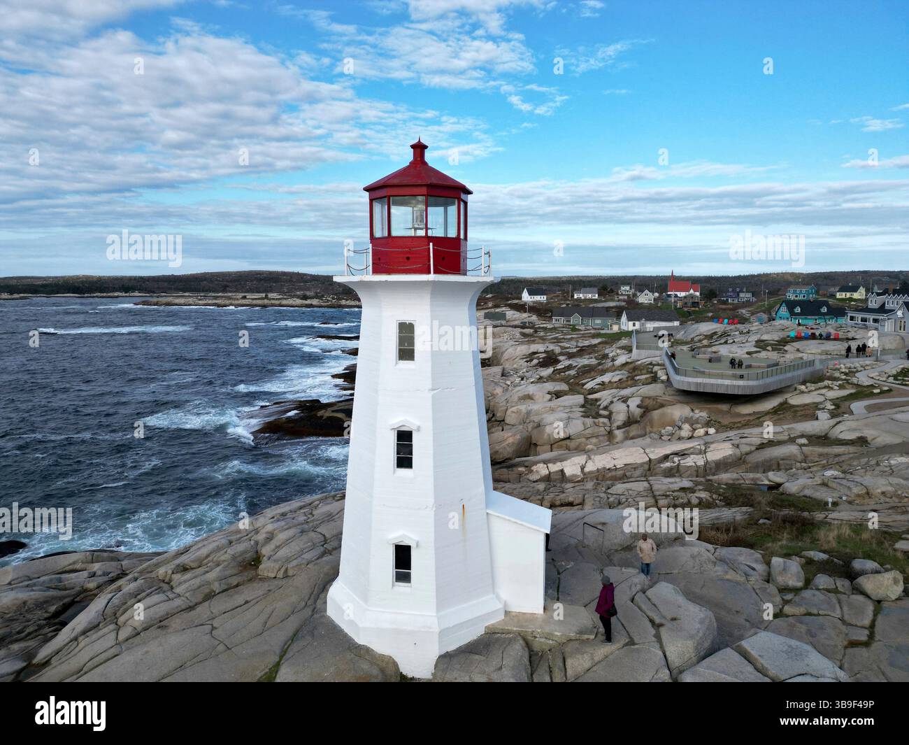 Eye level with the Peggy's Cove Lighthouse Stock Photo - Alamy