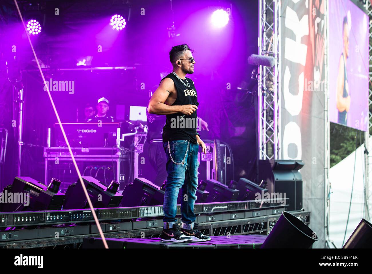 Peter Andre performing at Teddy Rocks Festival 2025. Credit: Charlie ...