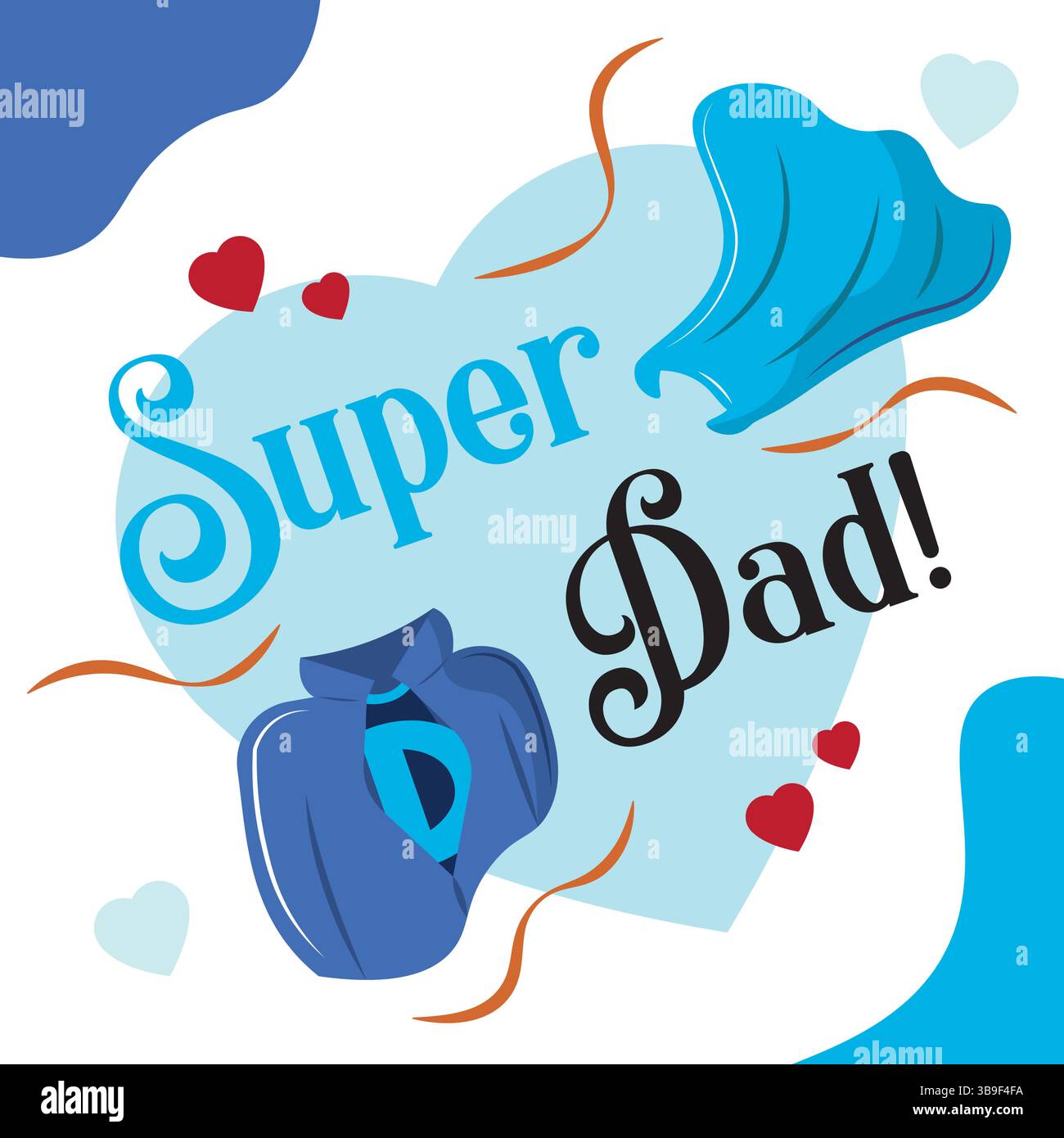 Super Dad hero card Vector illustration Stock Vector Image & Art - Alamy