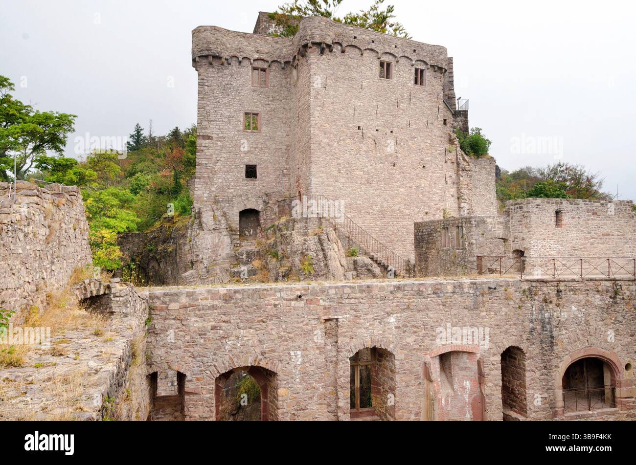 Interior views of the ruins of hohenbaden castle hi-res stock ...