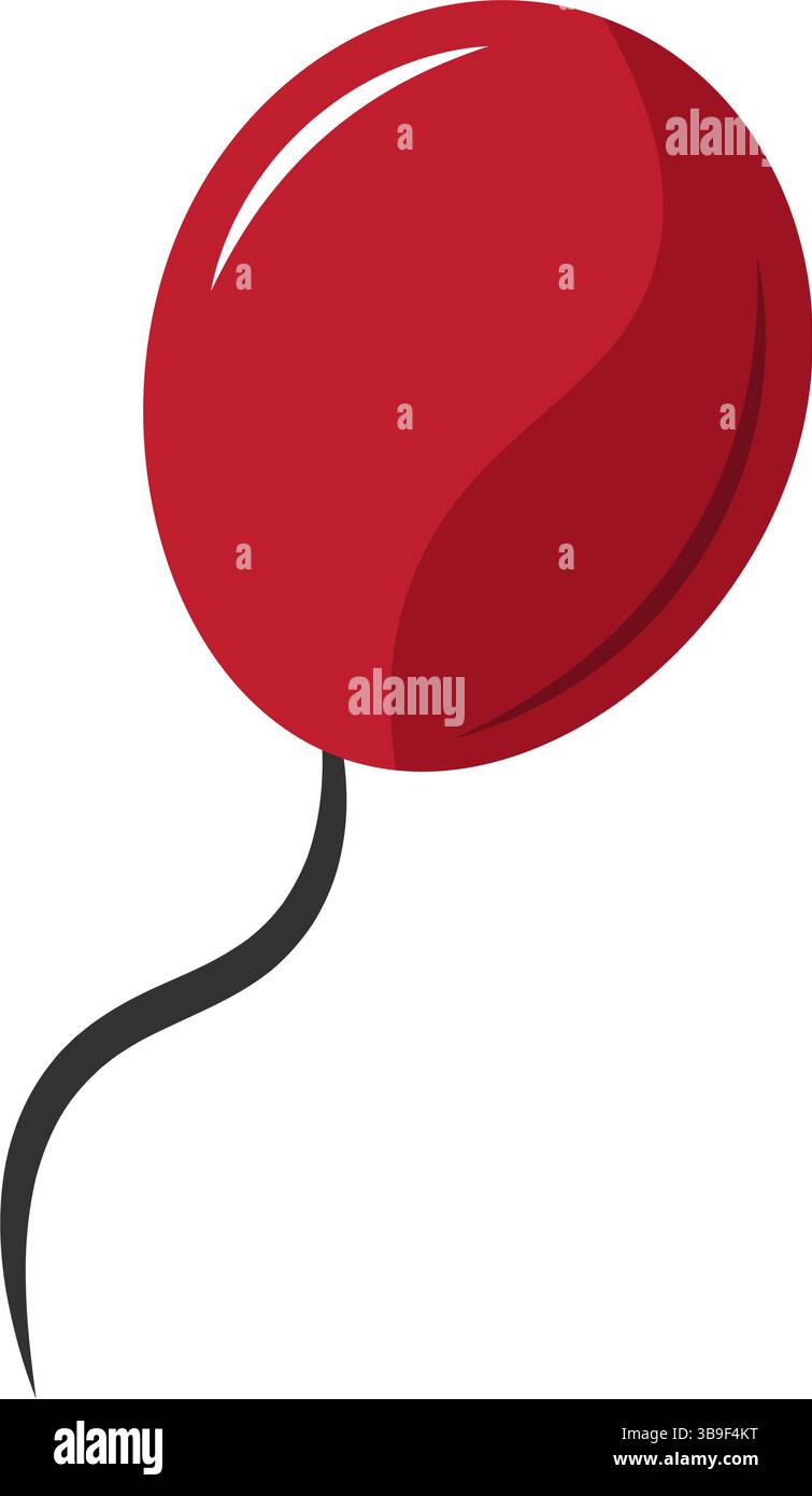Red helium balloon floating Stock Vector Images - Alamy