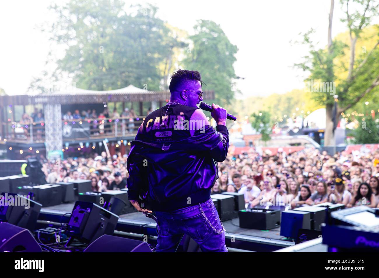 Peter Andre performing at Teddy Rocks Festival 2025. Credit: Charlie ...
