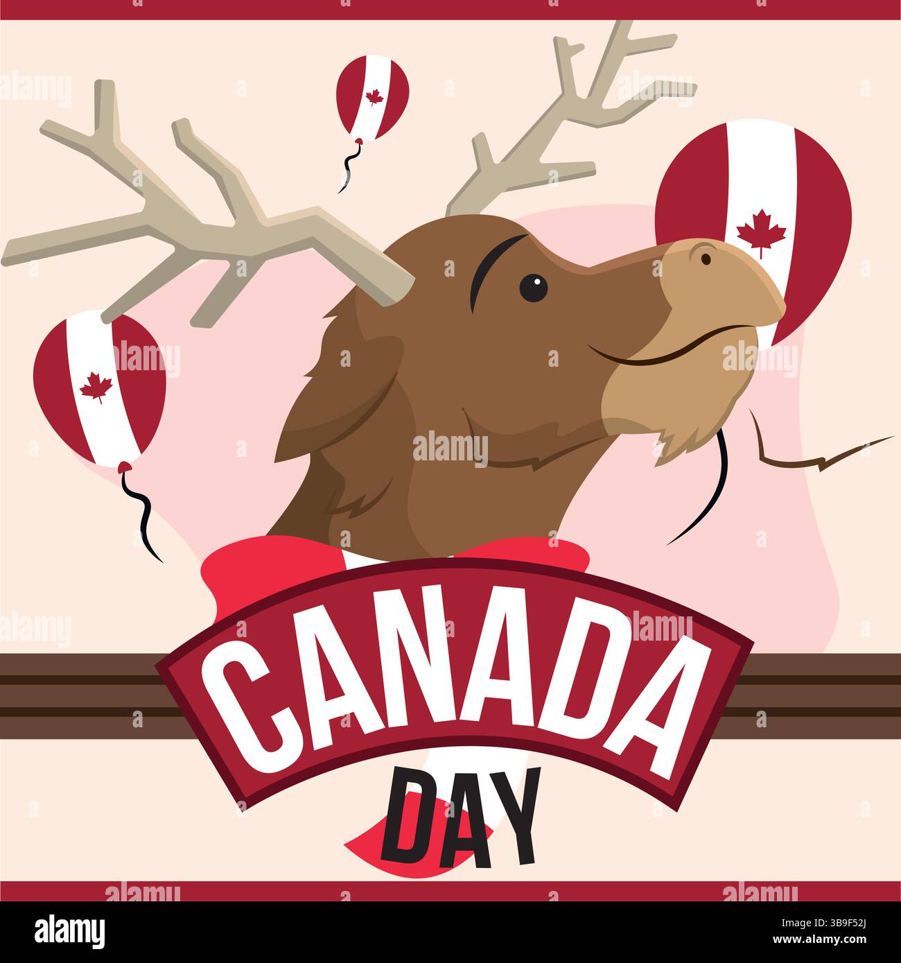 Moose with balloons Vector illustration Stock Vector Image & Art - Alamy