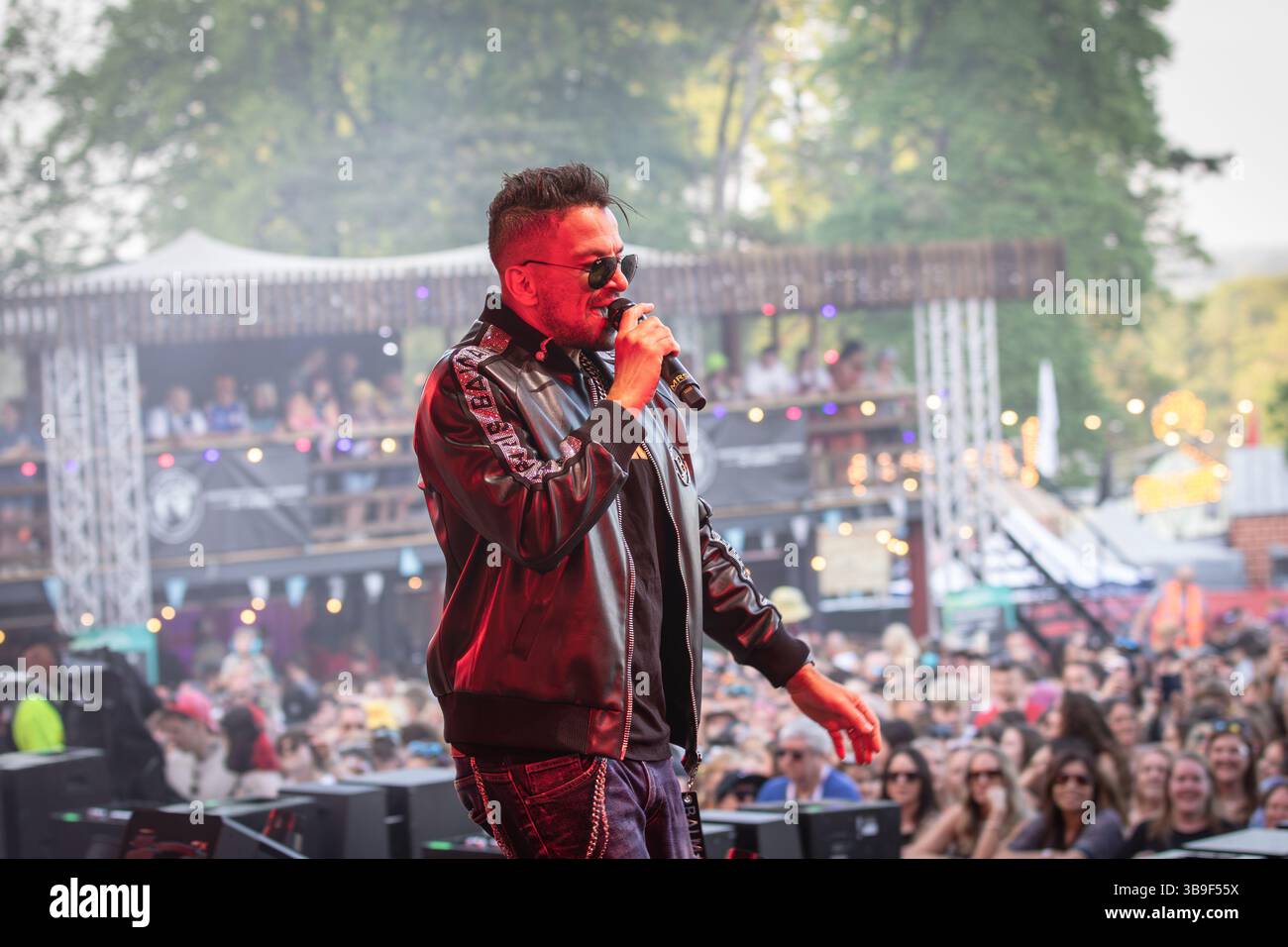 Peter Andre performing at Teddy Rocks Festival 2025. Credit: Charlie ...