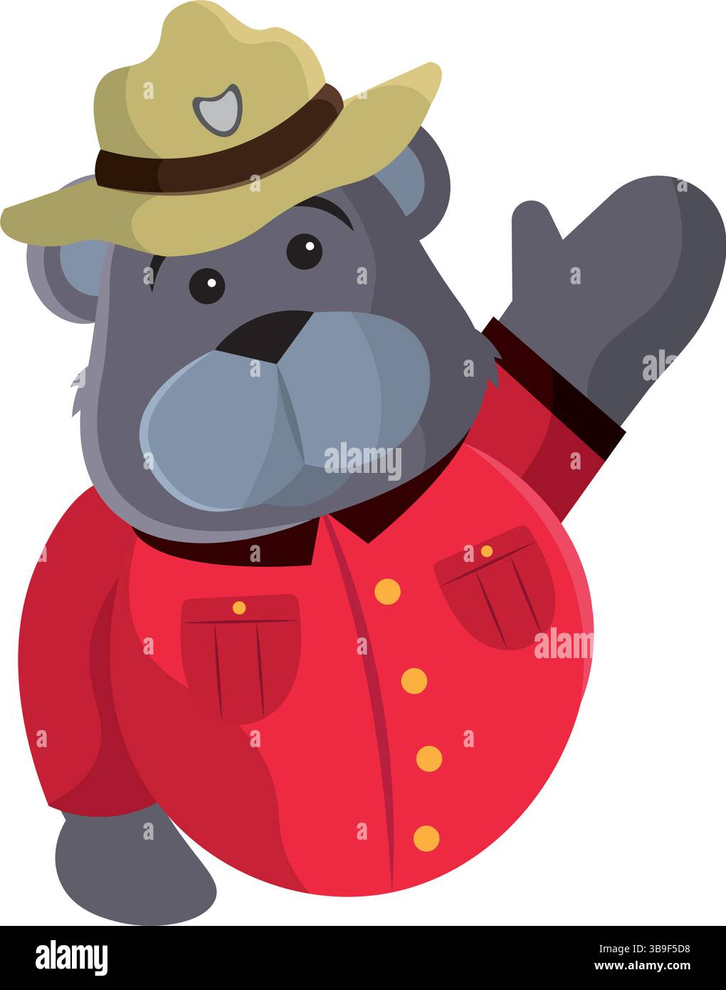 Bear in mountie outfit Vector illustration Stock Vector Image & Art - Alamy