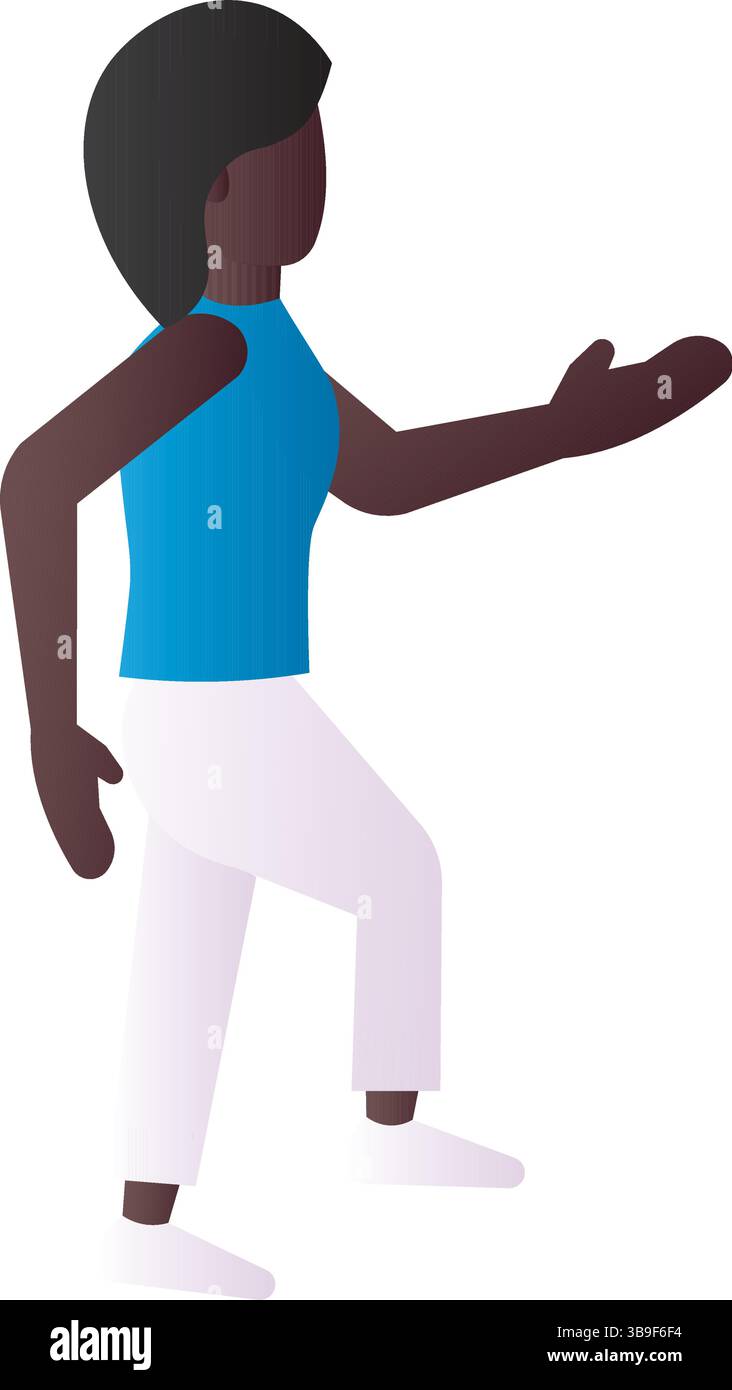 Woman in step pose Vector illustration Stock Vector Image & Art - Alamy