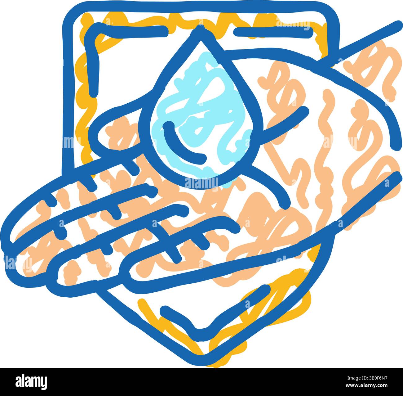 save water water saving icon doodle illustration Stock Vector Image ...