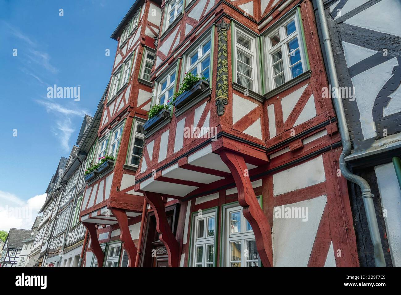 Historic half-timbered buildings in Wetzlar Stock Photo - Alamy