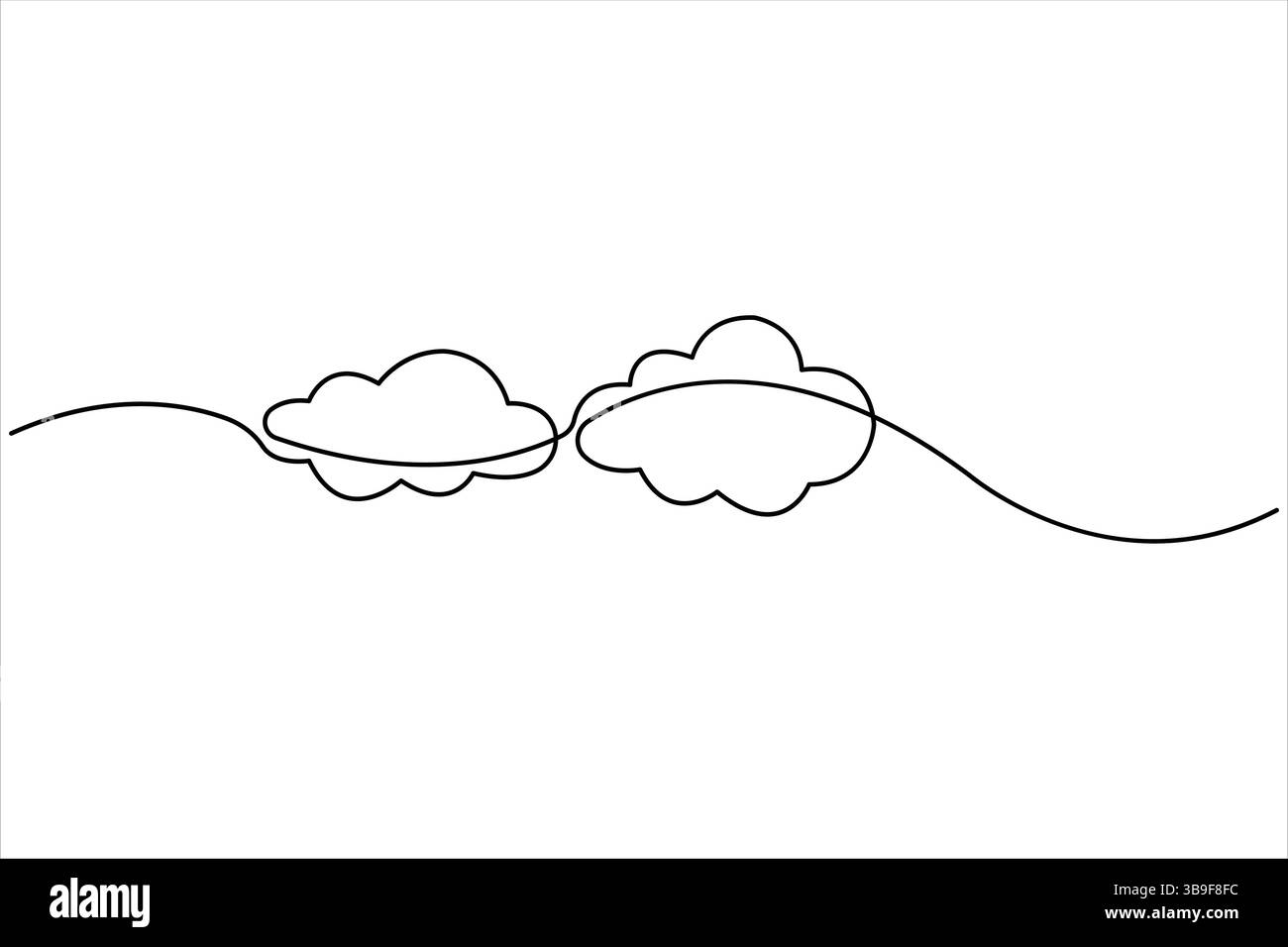 Single continuous one line art drawing of cloud storage vector illustration Stock Vector Image ...