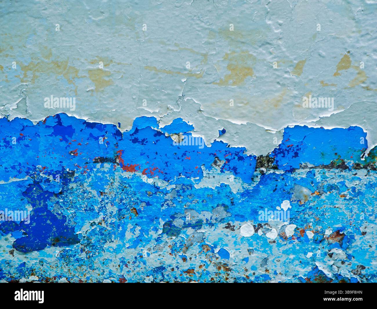 Blue chipped paint bright and dark Stock Photo - Alamy