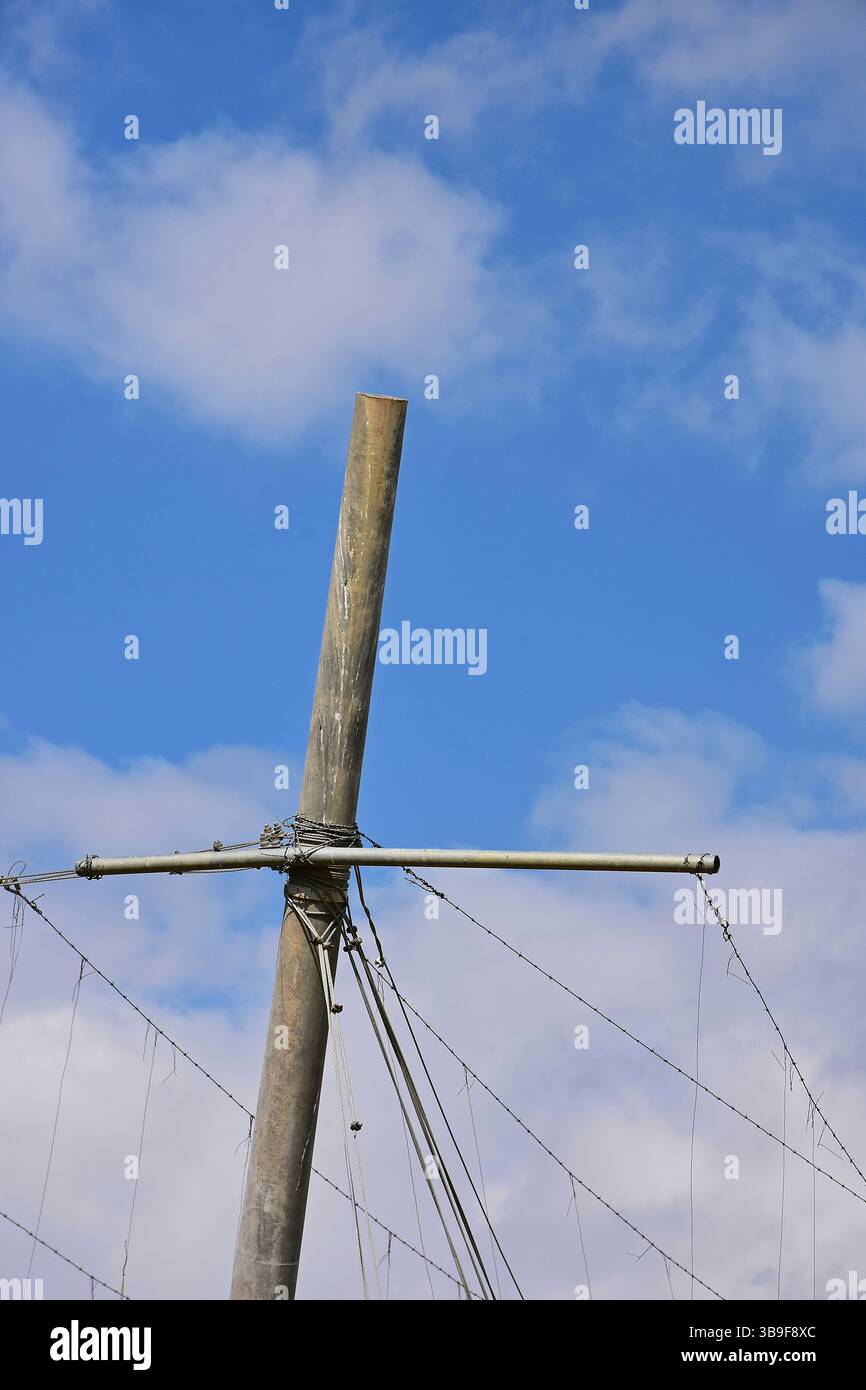 Hop pole cross Stock Photo - Alamy