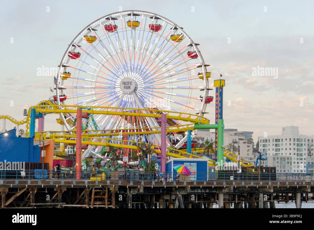 Ferris wheel in Pacific Park on the Santa Monica Pier Stock Photo - Alamy