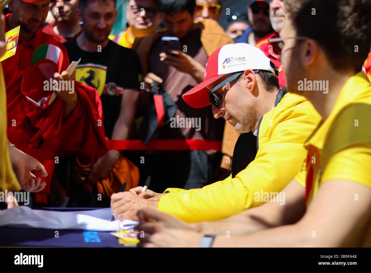 Francorchamps, Belgium. 09th May, 2025. #83 AF CORSE driver ROBERT KUBICA (POL) signs autographs ...