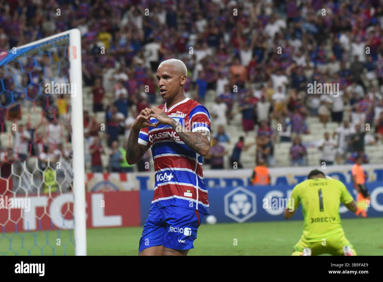 Deyverson after scoring a goal during the Copa Conmebol Libertadores ...