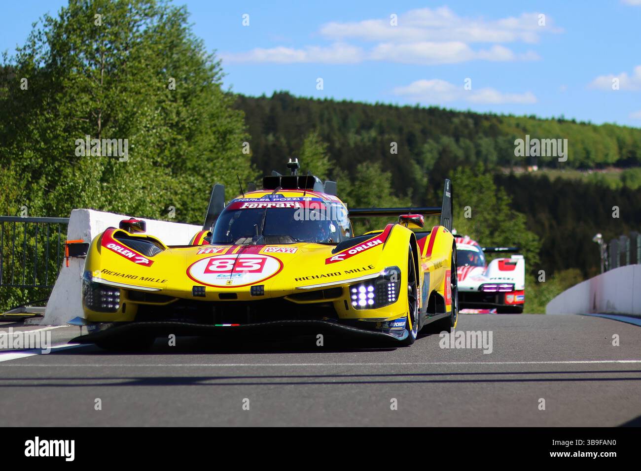 Francorchamps, Belgium. 09th May, 2025. #83 AF CORSE enters the pit lane at the FIA World ...