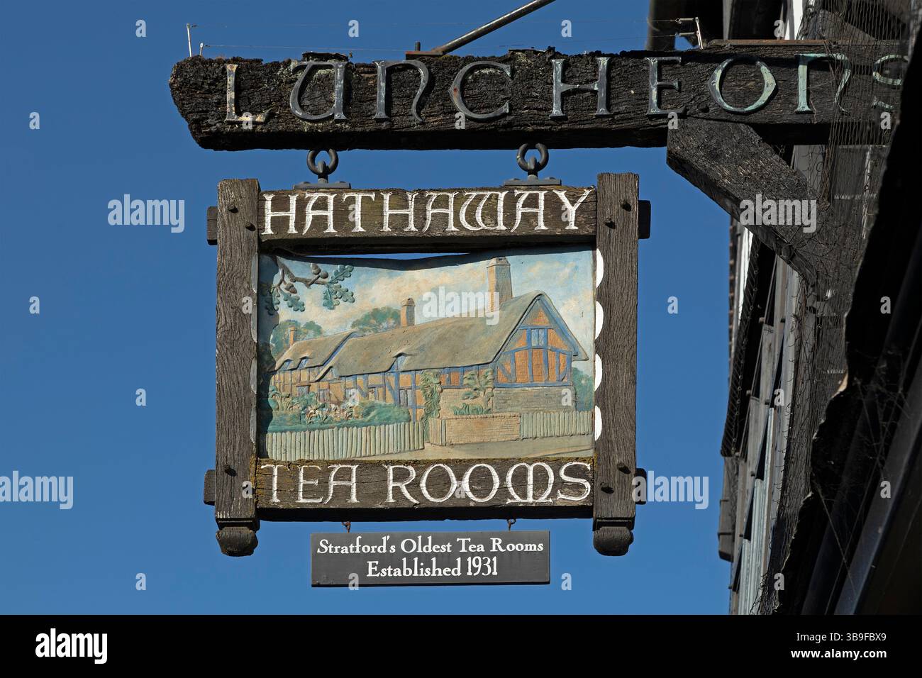 Pub sign, Hathaway Tea Rooms, Stratford-upon-Avon, Warwickshire ...