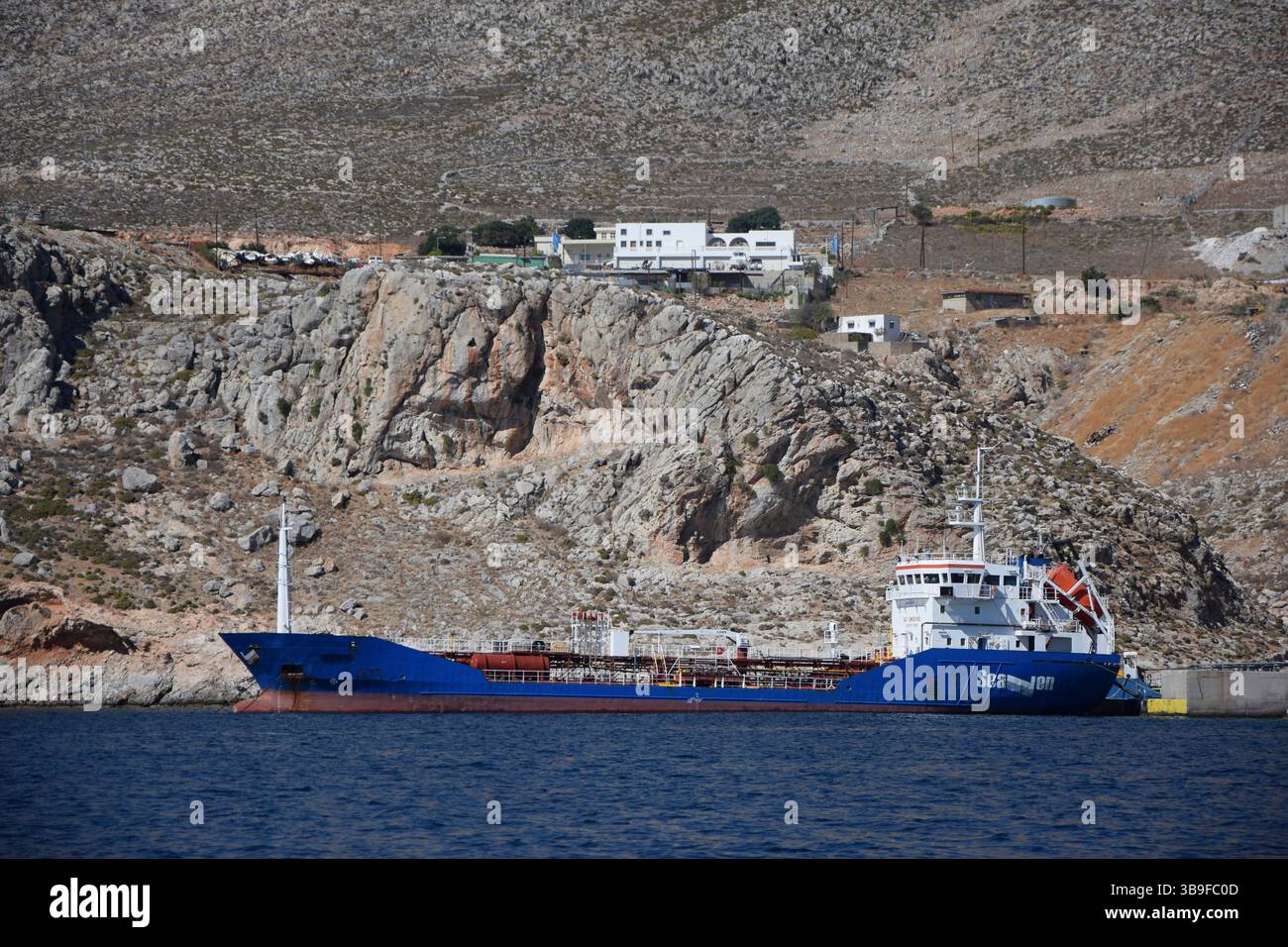 Ship at Kalymnos Stock Photo - Alamy