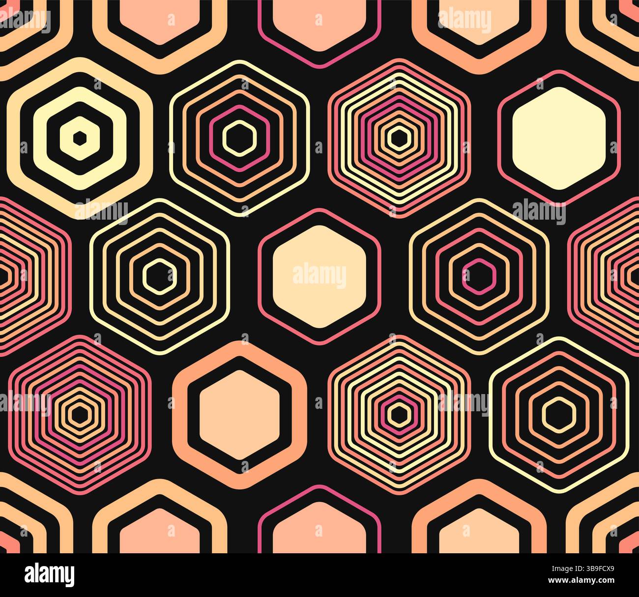 Hexagon geometric shapes background. Geometric elements of varied style ...