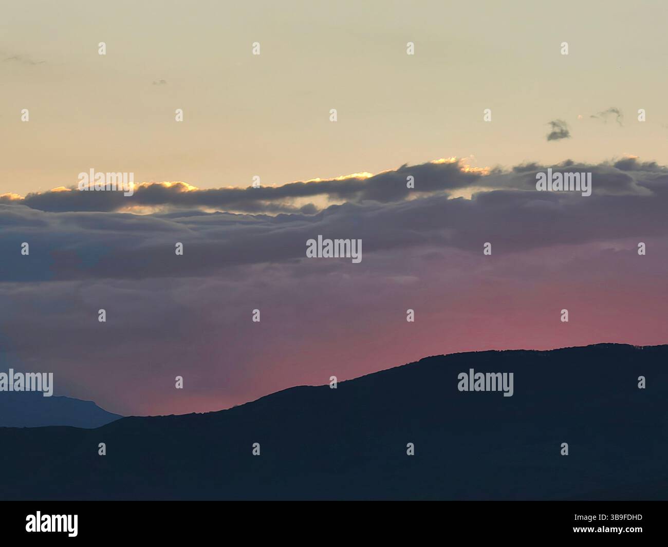 New Dawn: Shy Morning Behind the Hill Stock Photo - Alamy