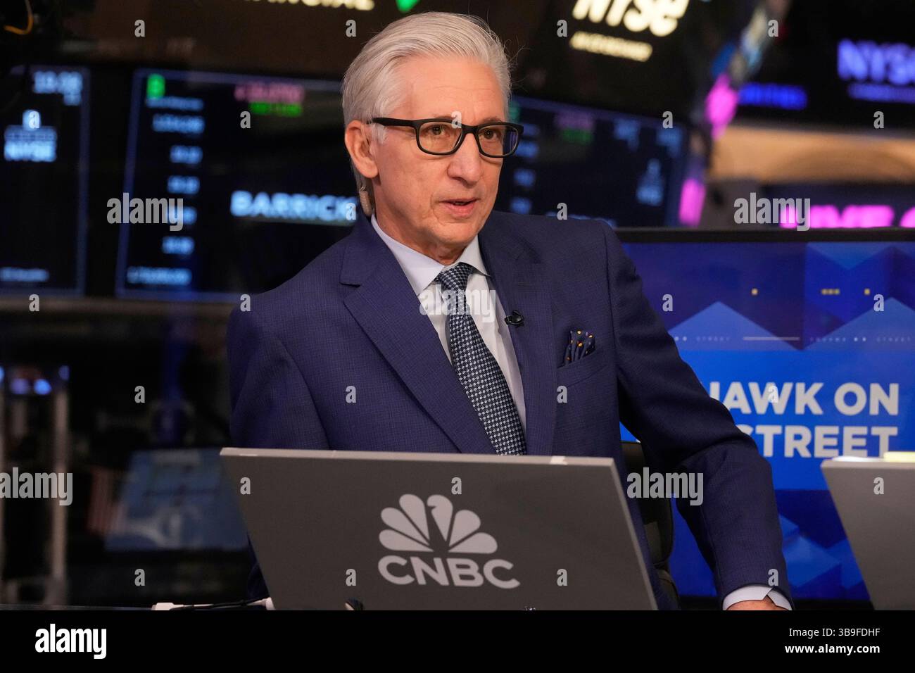 CNBC senior markets correspondent Bob Pisani is interviewed during a broadcast on the floor of ...