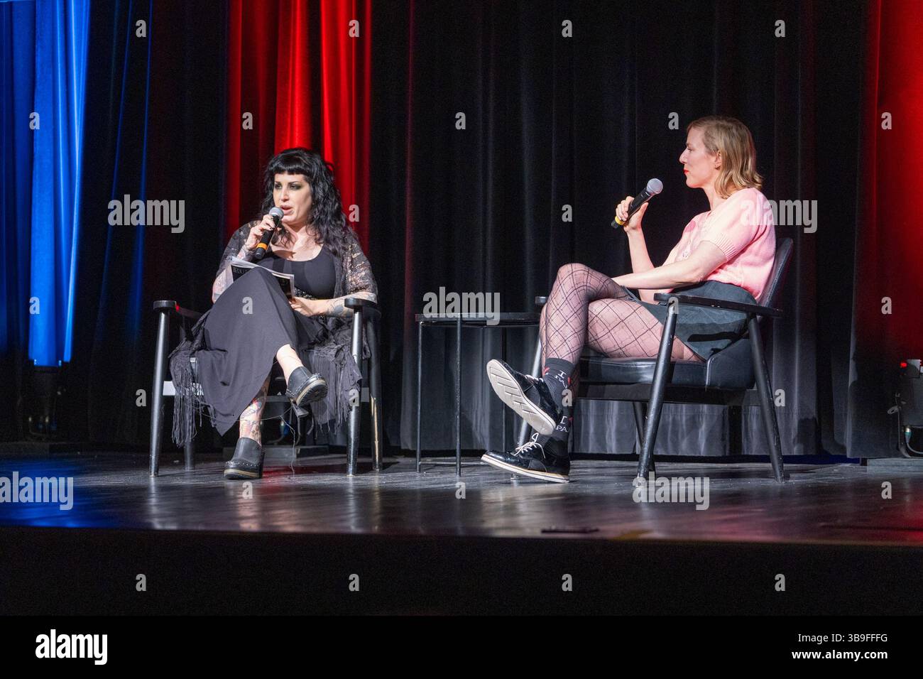 (L to R) Andrea Subissati and Kourtney Roy seen during “Kryptic” film ...