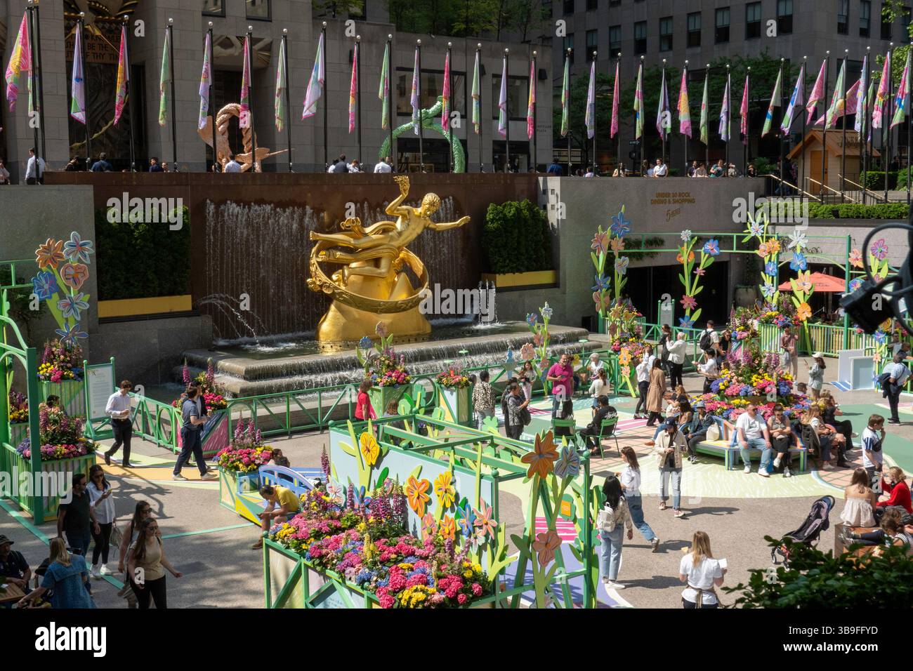 Spring is blooming at Rockefeller Center is a large scale French garden ...