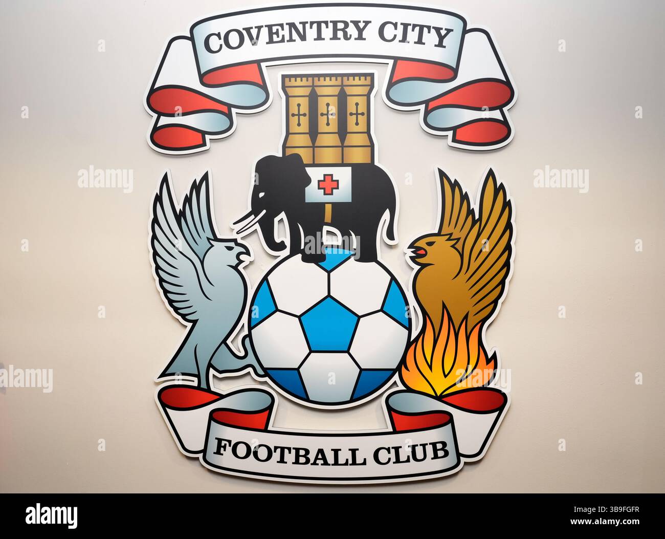 A general view of the Coventry City logo ahead of the Sky Bet ...