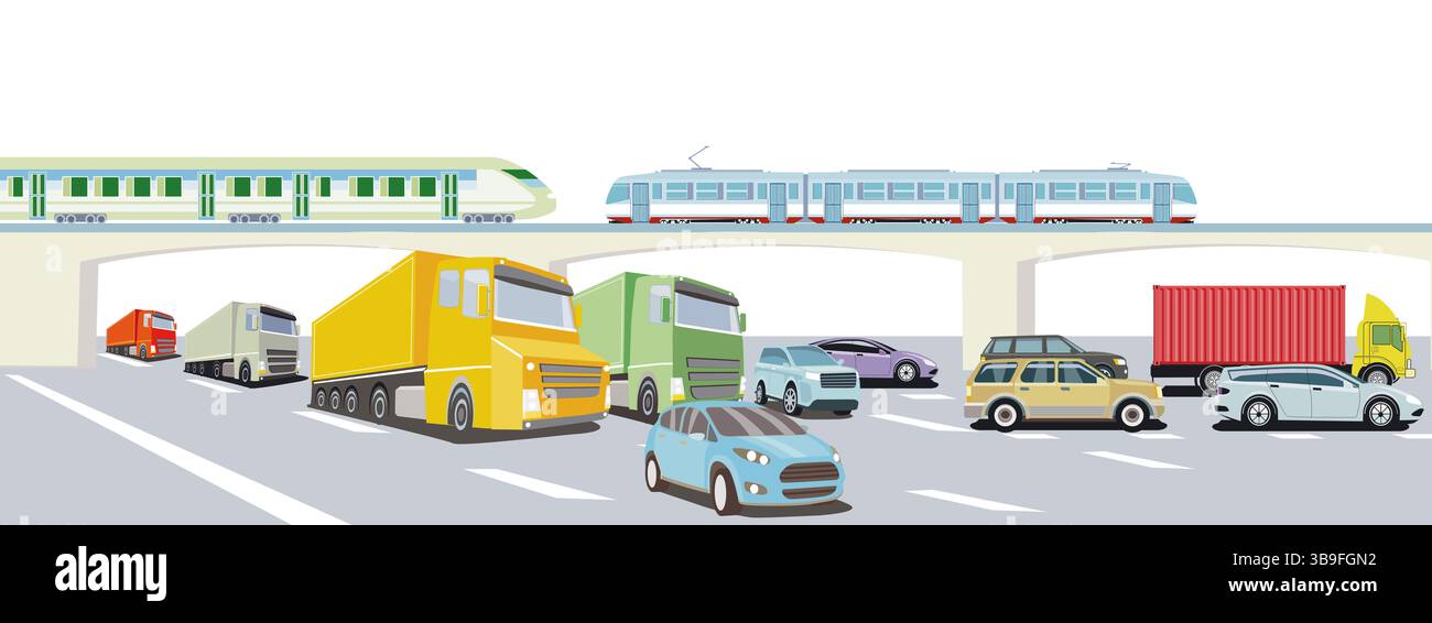Motorway express train truck hi-res stock photography and images - Alamy
