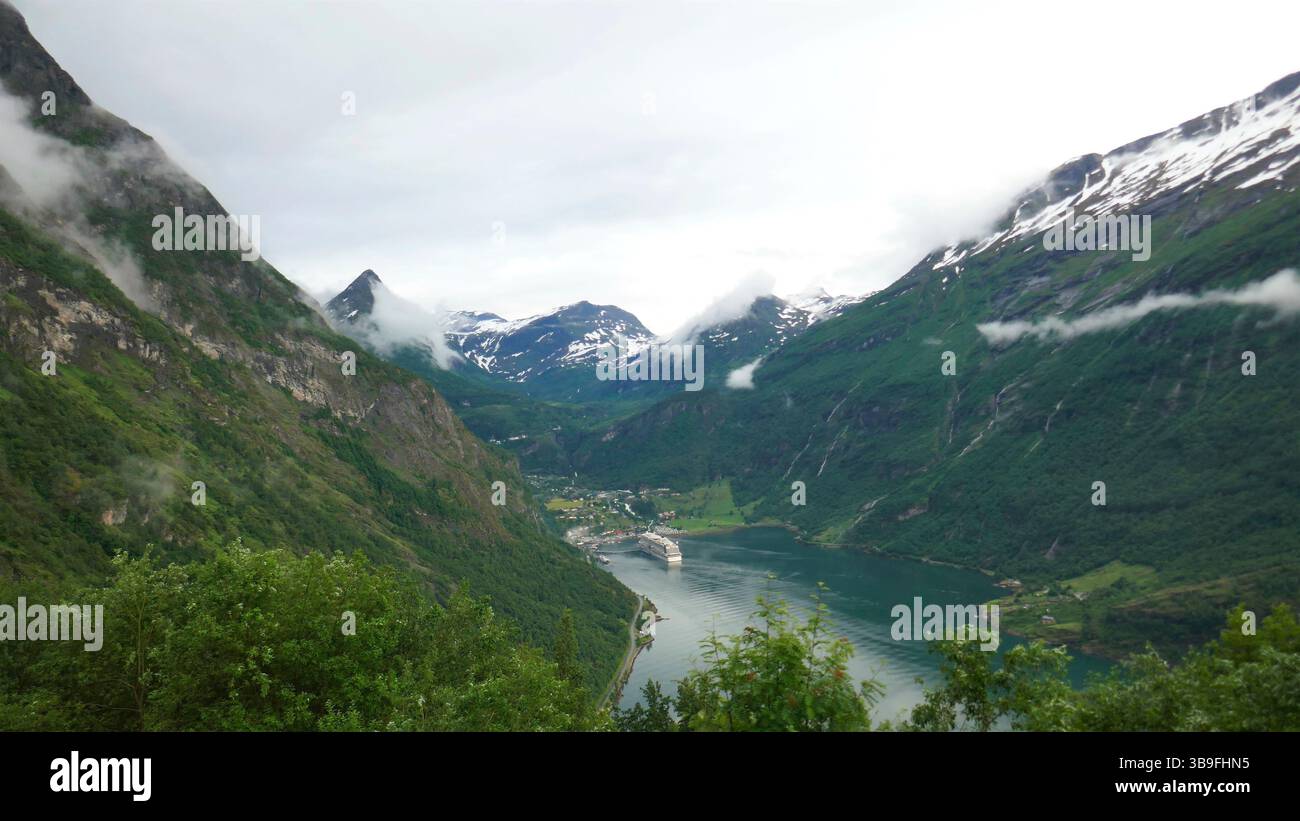 Geiranger fjord from mountain hi-res stock photography and images - Alamy