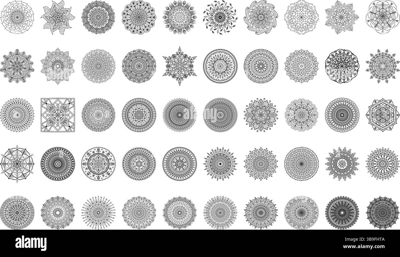 Yoga energy patterns Stock Vector Images - Alamy