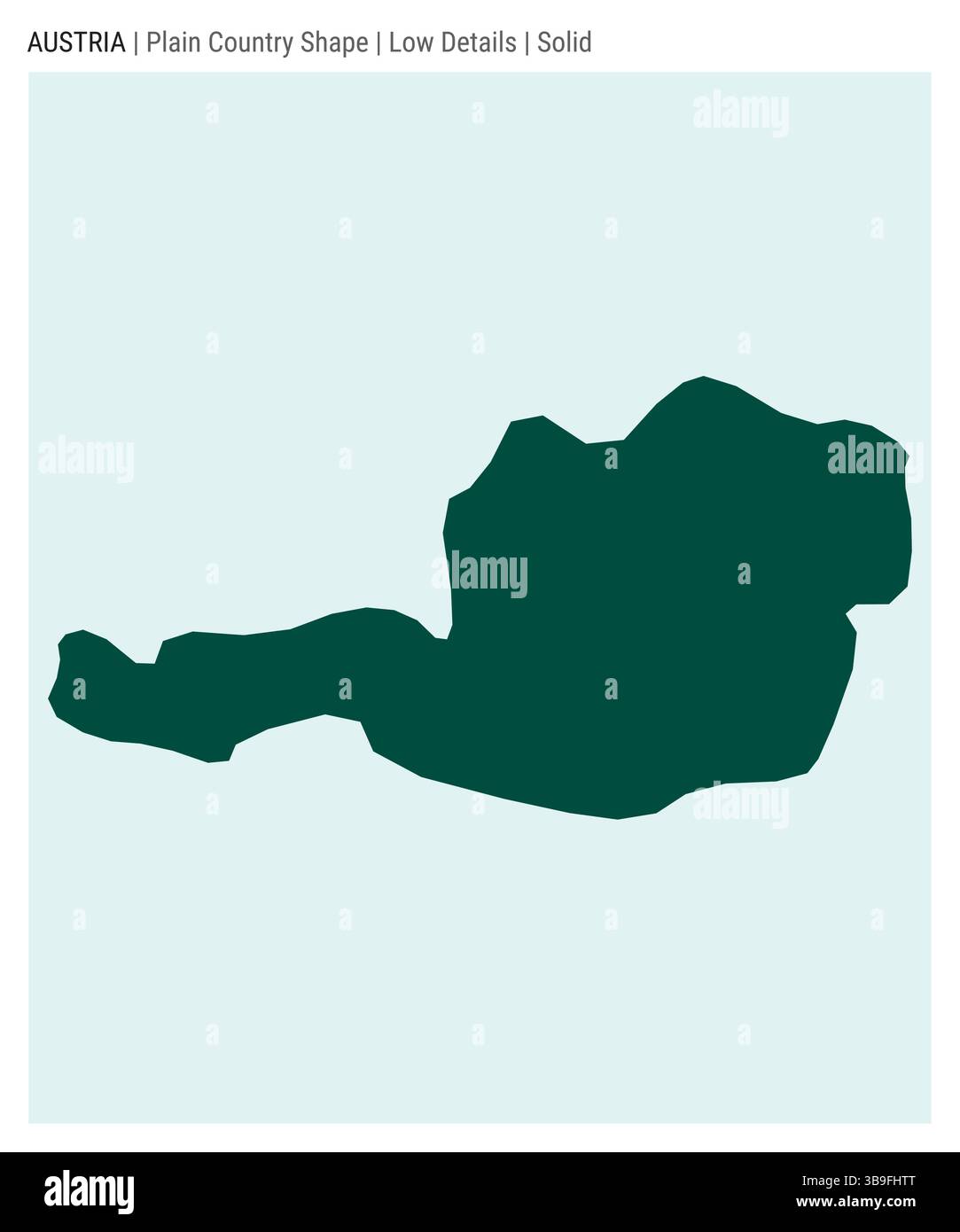Austria plain country map. Low details. Solid style. Shape of Austria ...