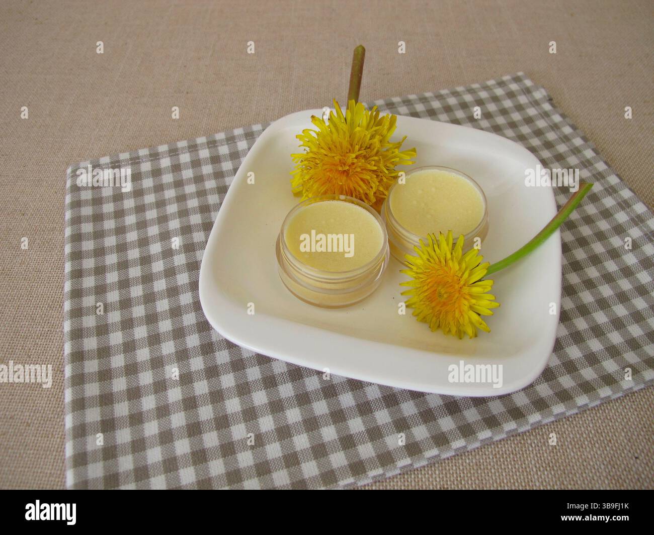 Homemade dandelion ointment, ointment with an oil extract from ...