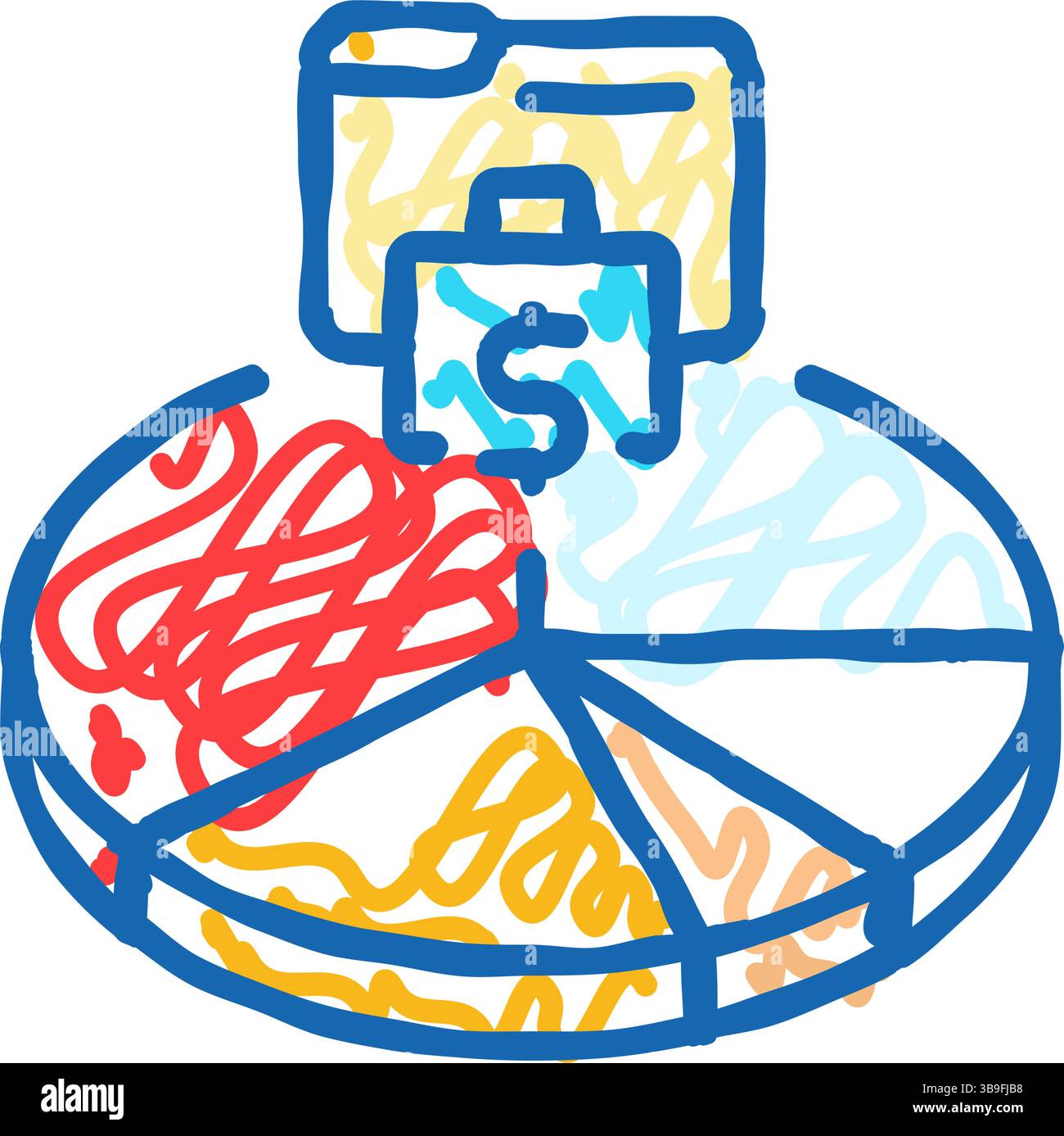 personal finance budget planning icon doodle illustration Stock Vector ...