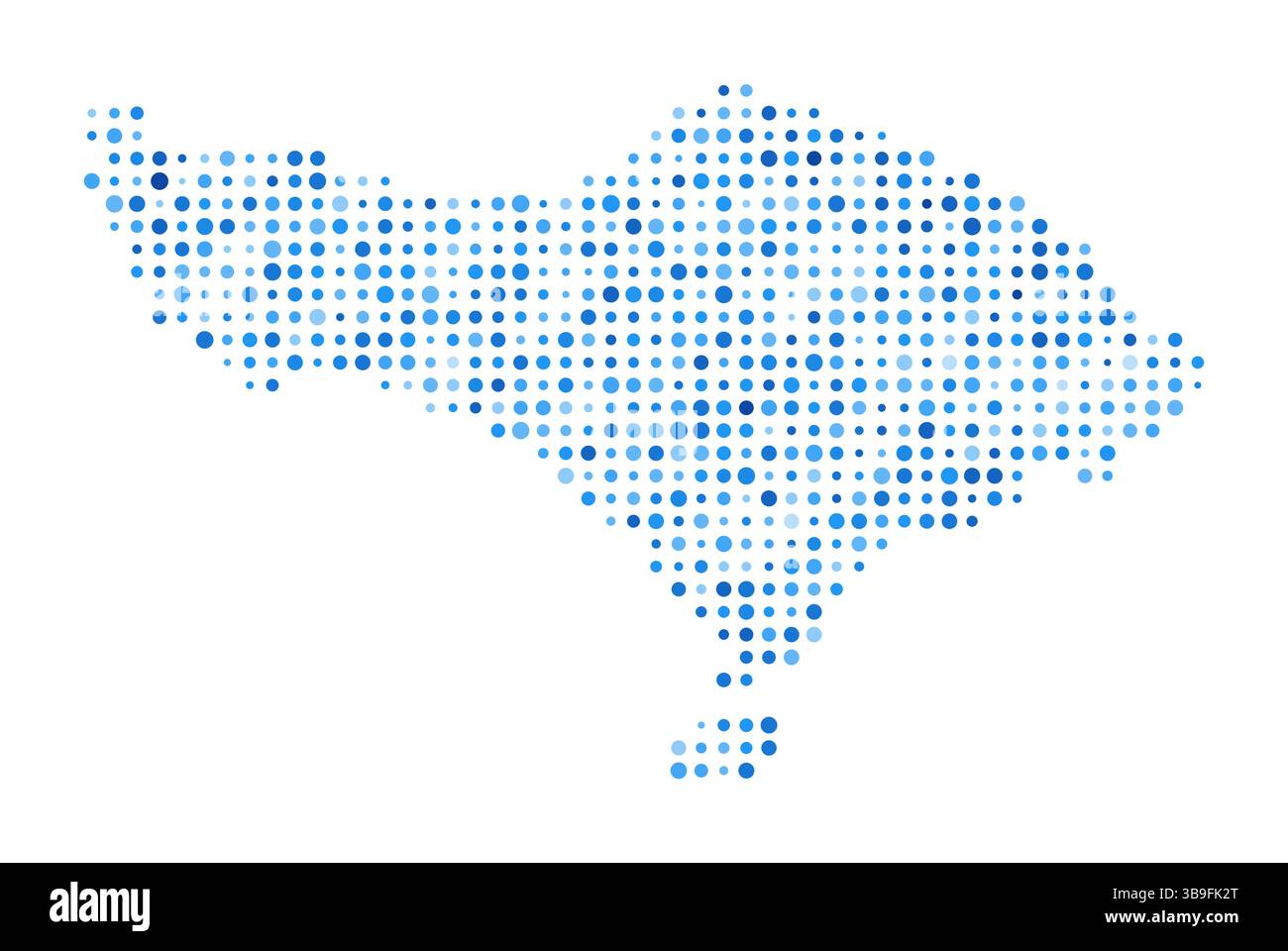 Bali Dot Map. Island Digital Style Shape. Bali vector image. Island ...