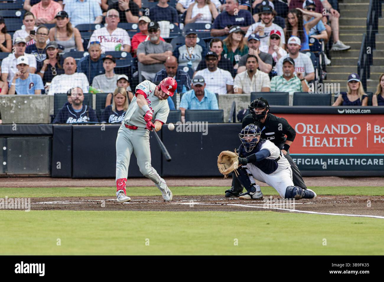 Tampa, FL USA: Philadelphia Phillies left fielder Max Kepler (17) flies ...