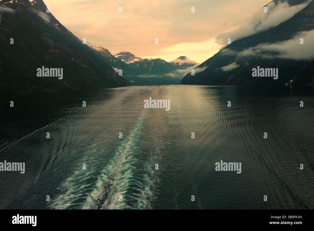 White night at the fjord, Norway Stock Photo - Alamy