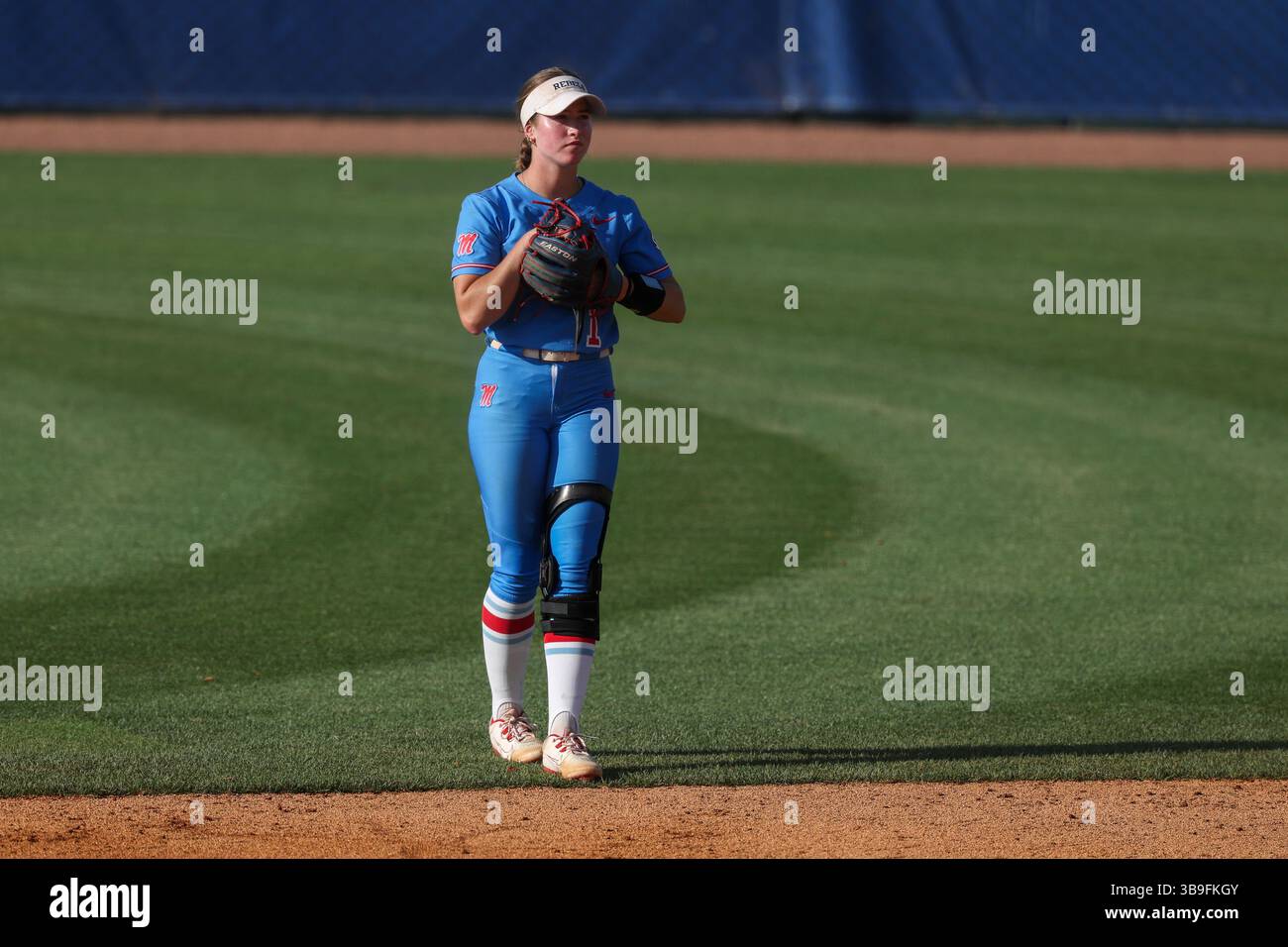 ATHENS, GA - MAY 08: Ole Miss infielder Mackenzie Pickens (1) readies ...