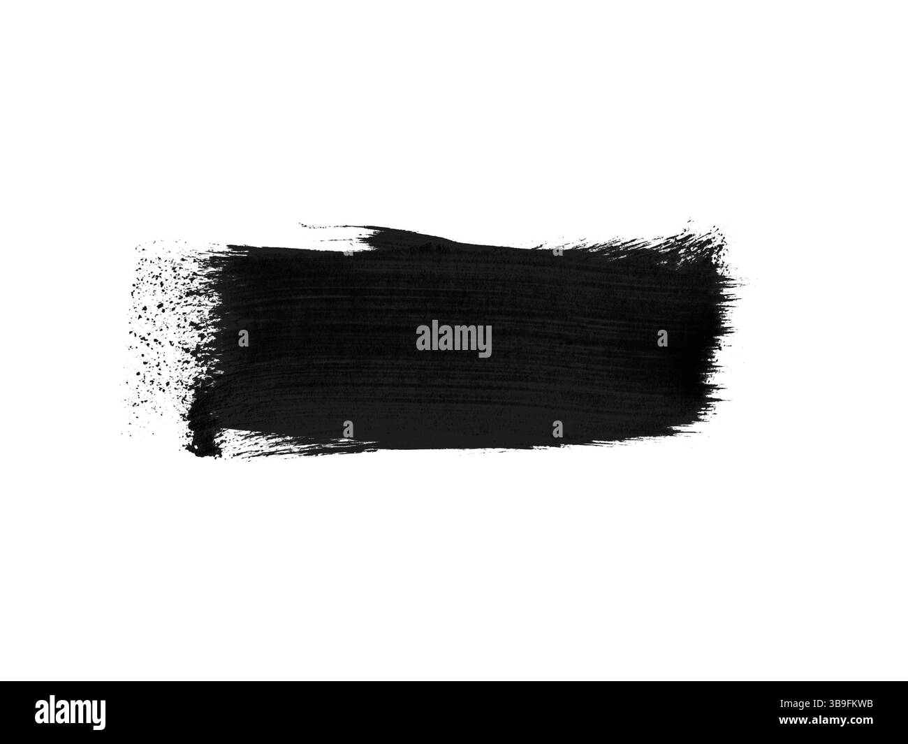 Thick paint stroke on white background Black and White Stock Photos ...