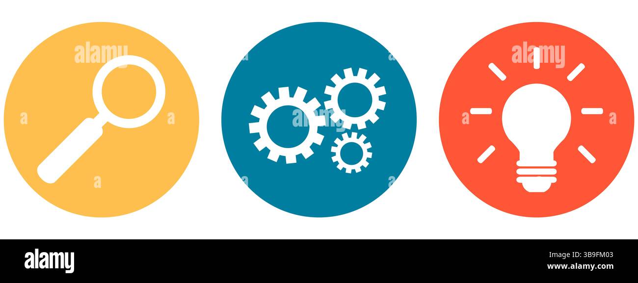 Creative work ideas icons hi-res stock photography and images - Alamy