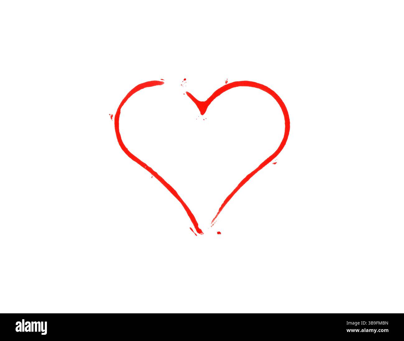 Hand paint red heart Cut Out Stock Images & Pictures - Alamy