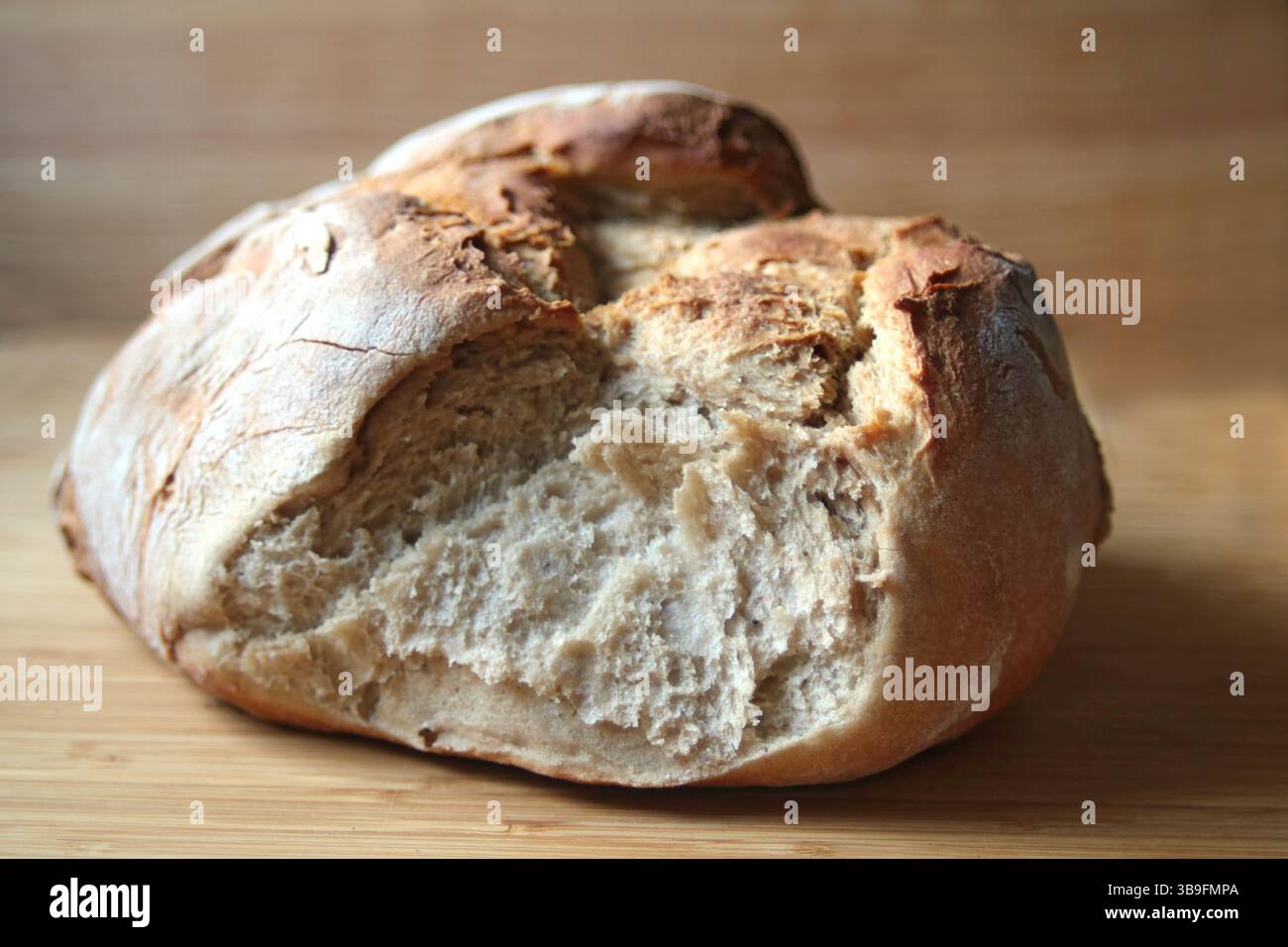 Oven-fresh farmhouse bread Stock Photo - Alamy