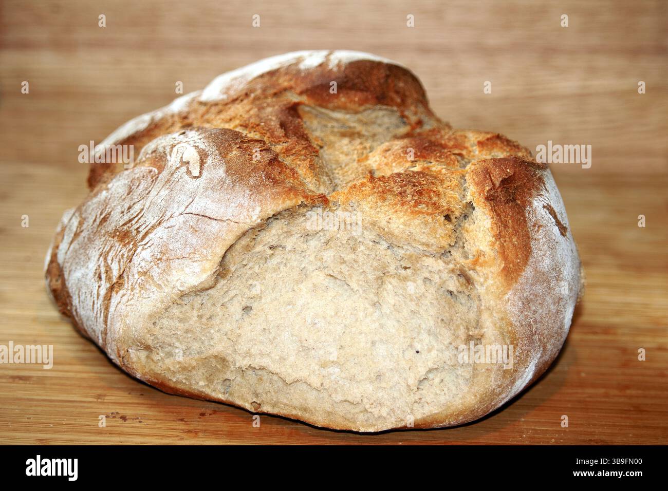 Oven-fresh farmhouse bread Stock Photo - Alamy