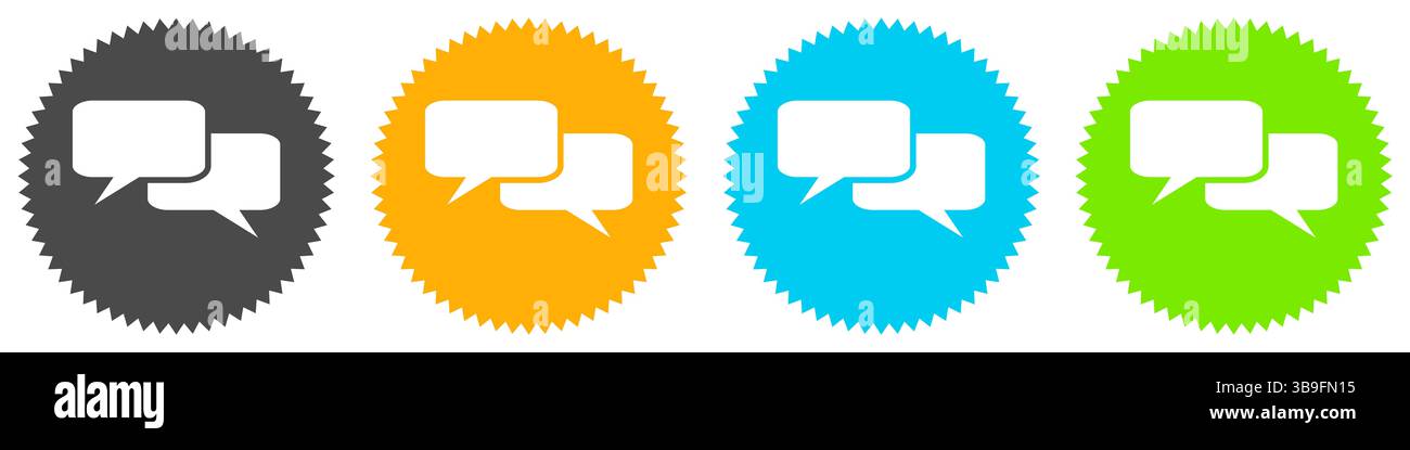 Icons shows communication speech bubbles as symbol for dialogue hi-res stock photography and ...