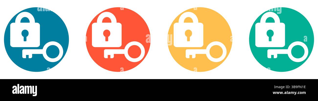 White lock icons in hi-res stock photography and images - Alamy