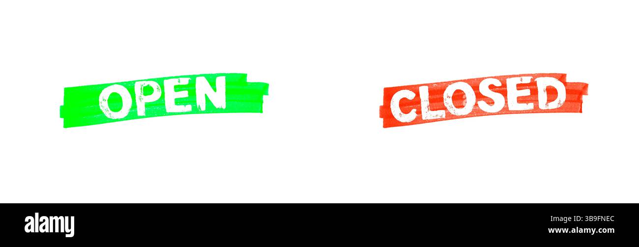 Open Closed - Open Closed: Red and green marker painted with a pencil ...