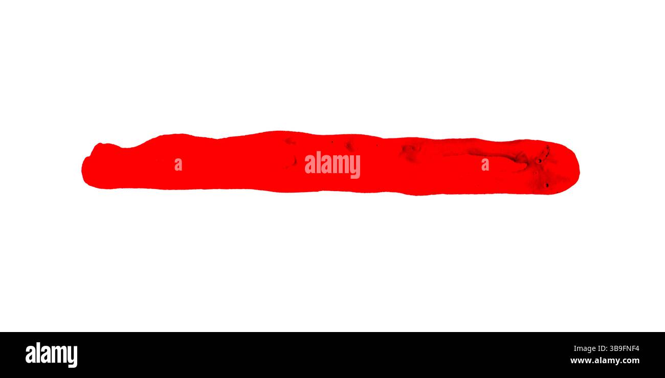 Red paint stripe with thick layer of paint Stock Photo - Alamy