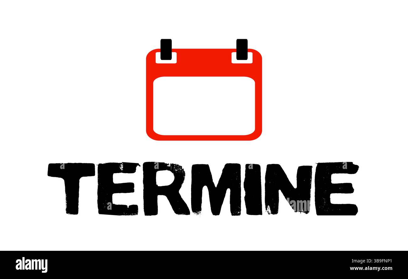 Date calendar red black Cut Out Stock Images & Pictures - Alamy