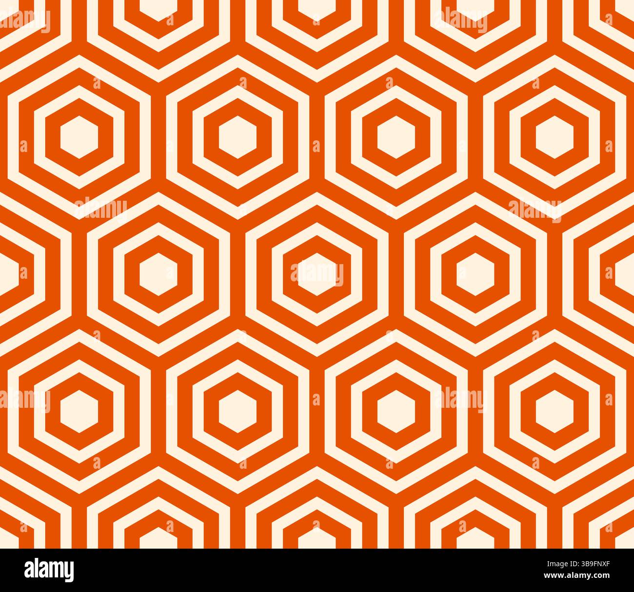 Pattern of hexagon shapes. Orange color on matching background. Plain ...