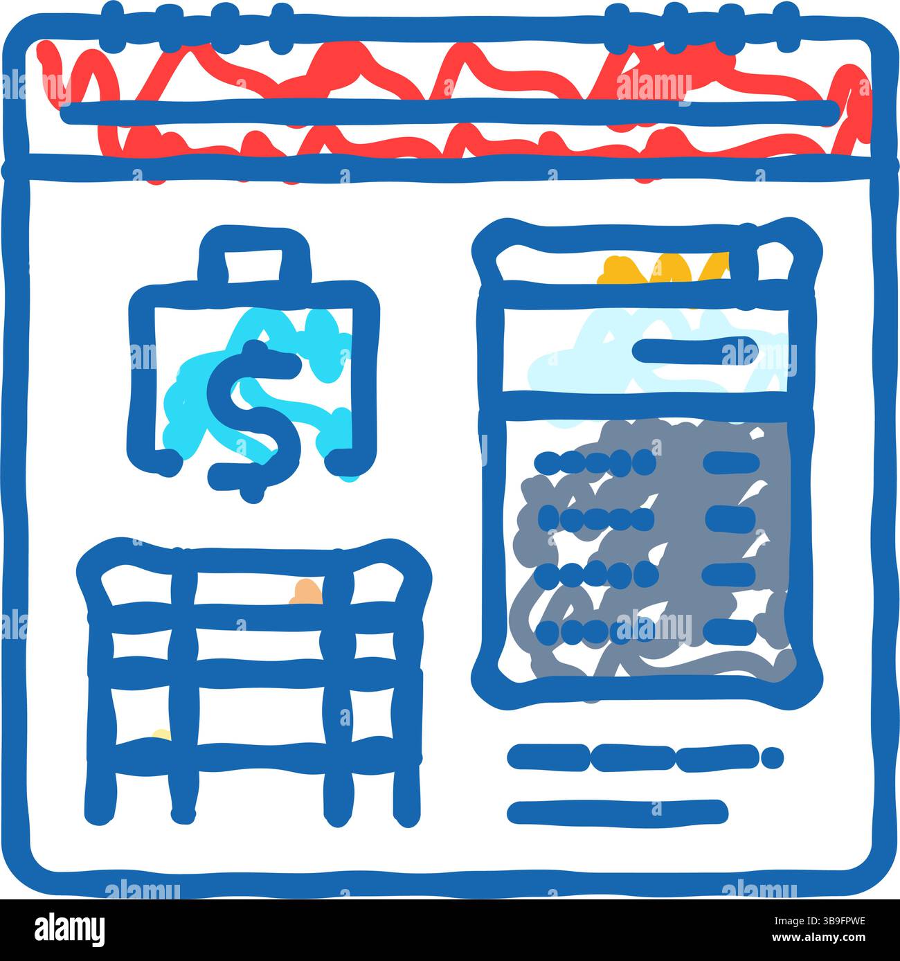 Budget tracking illustration set Stock Vector Images - Alamy